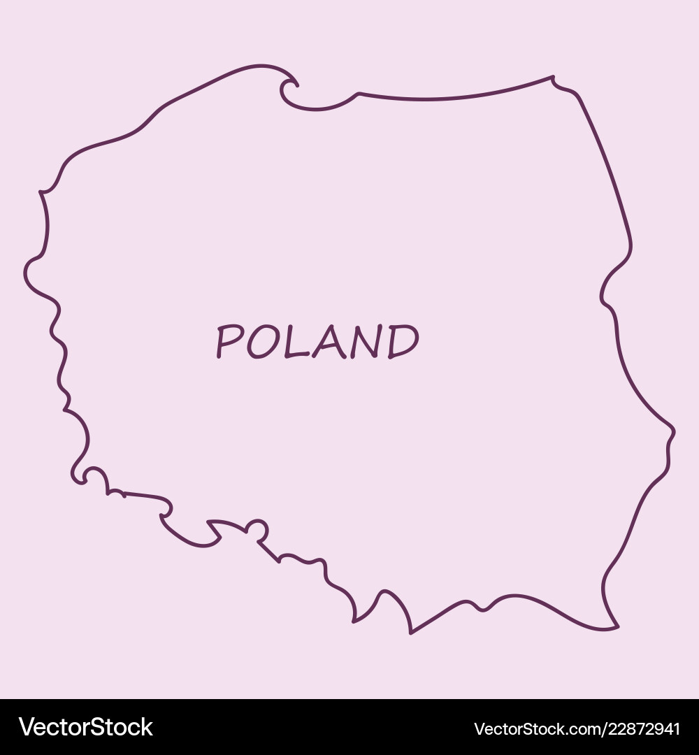 Map and flag of poland Royalty Free Vector Image