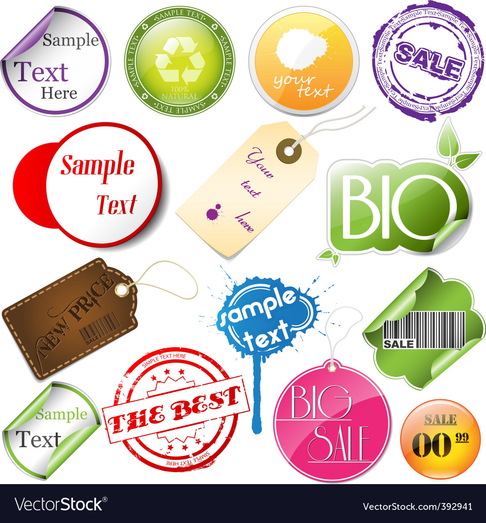 Promotional elements Royalty Free Vector Image