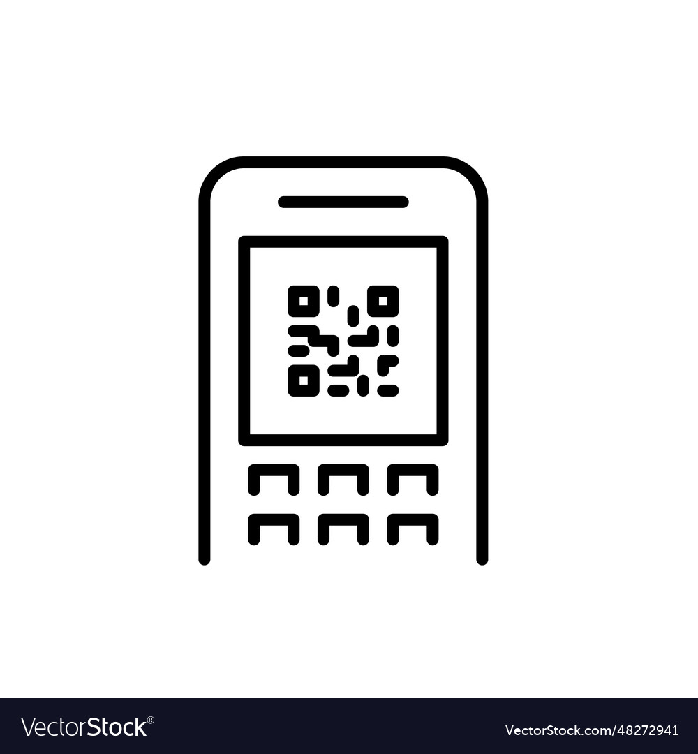 Qr code on a payment terminal contactless Vector Image