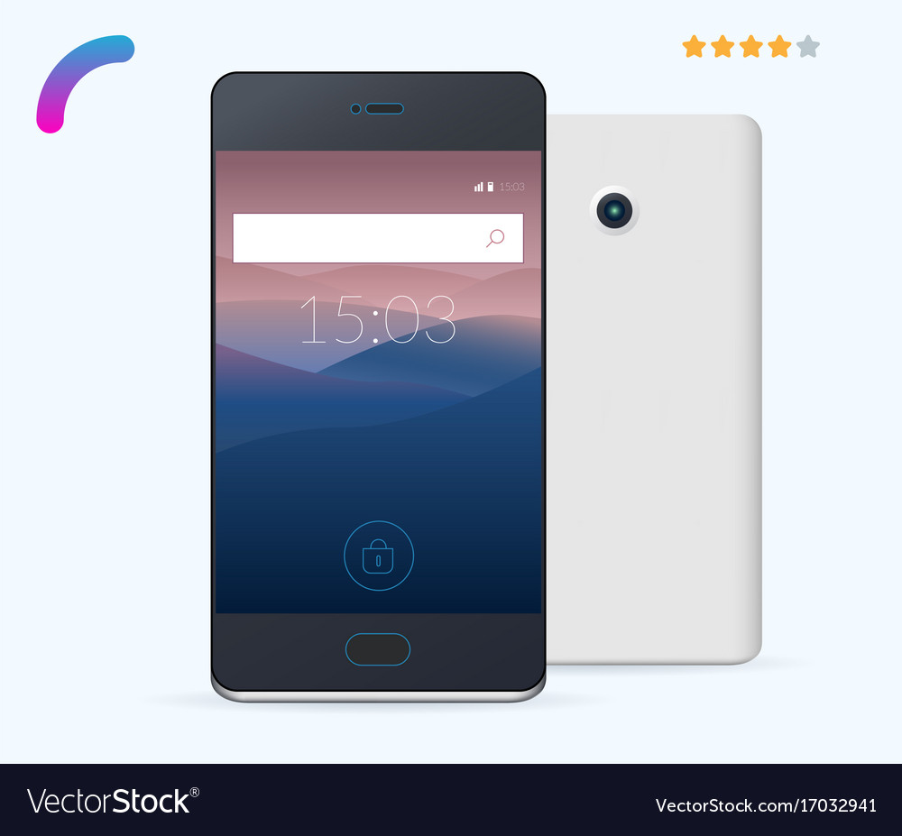 Realistic smartphone isolated on light background Vector Image