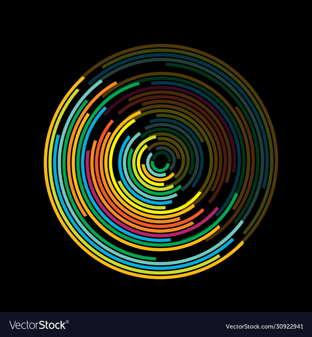 Sound wavescircle effect Royalty Free Vector Image