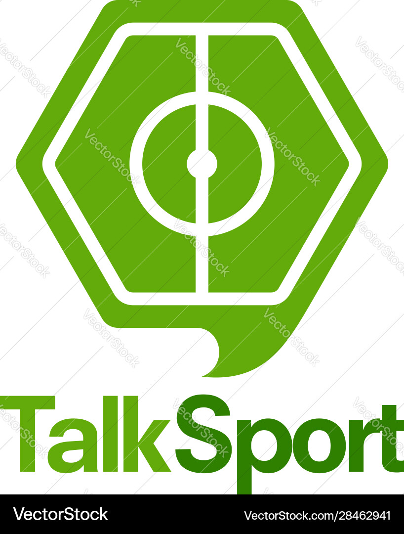 Talk sport logo template news designs Royalty Free Vector