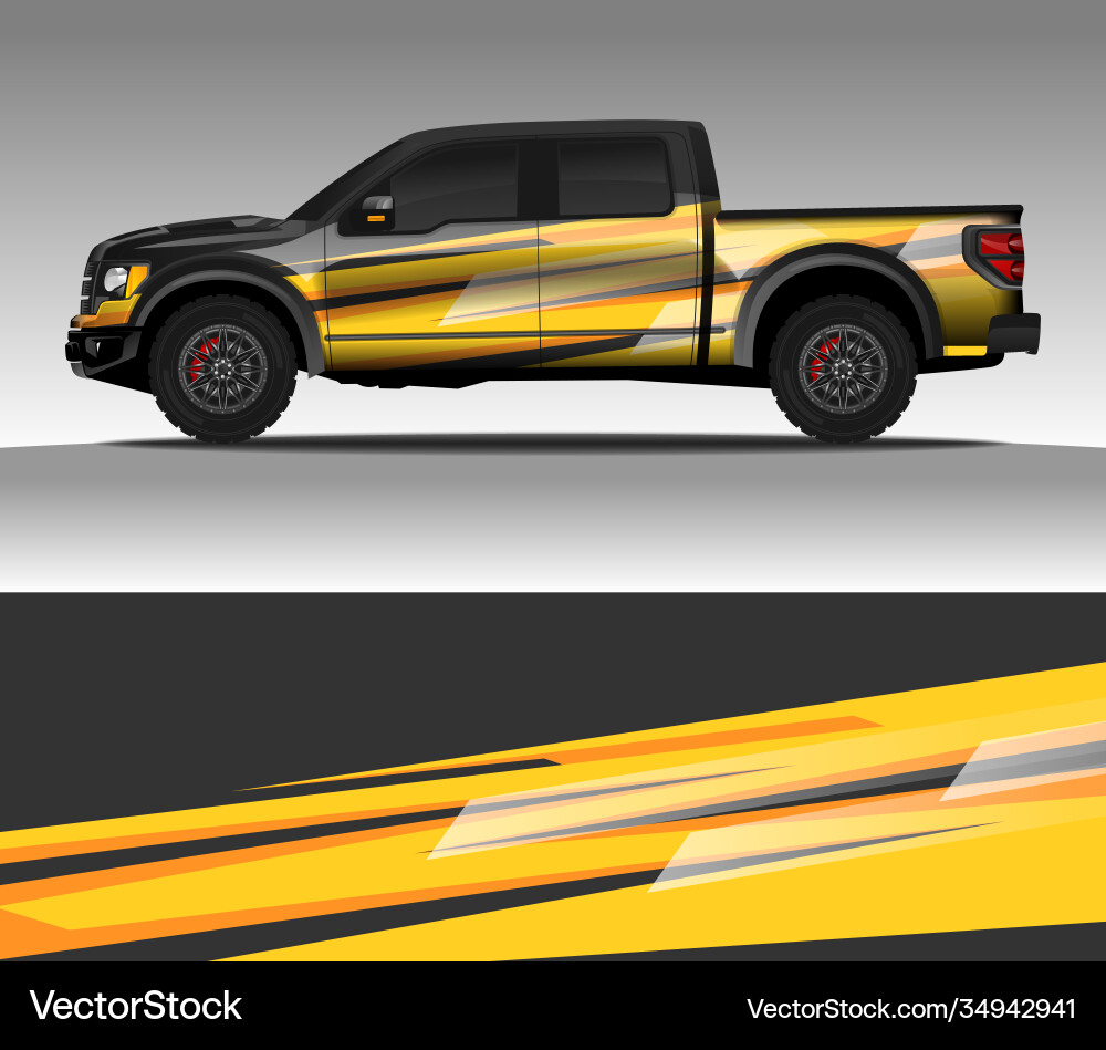 Wrap car decal design custom livery race rally Vector Image