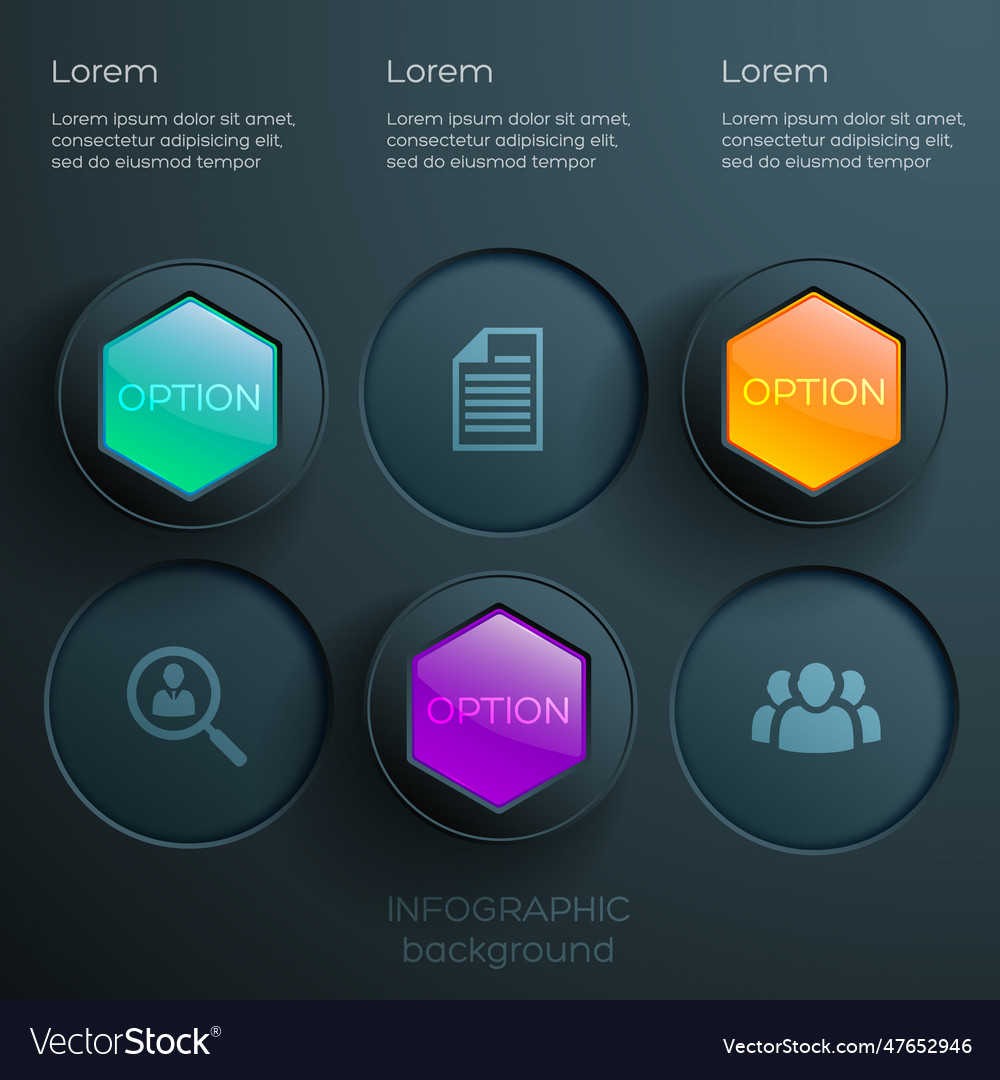 Abstract web options infographics Royalty Free Vector Image