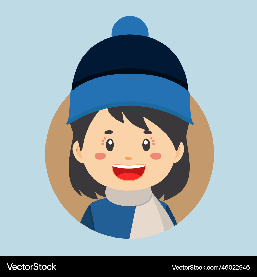 Avatar of a winter character Royalty Free Vector Image