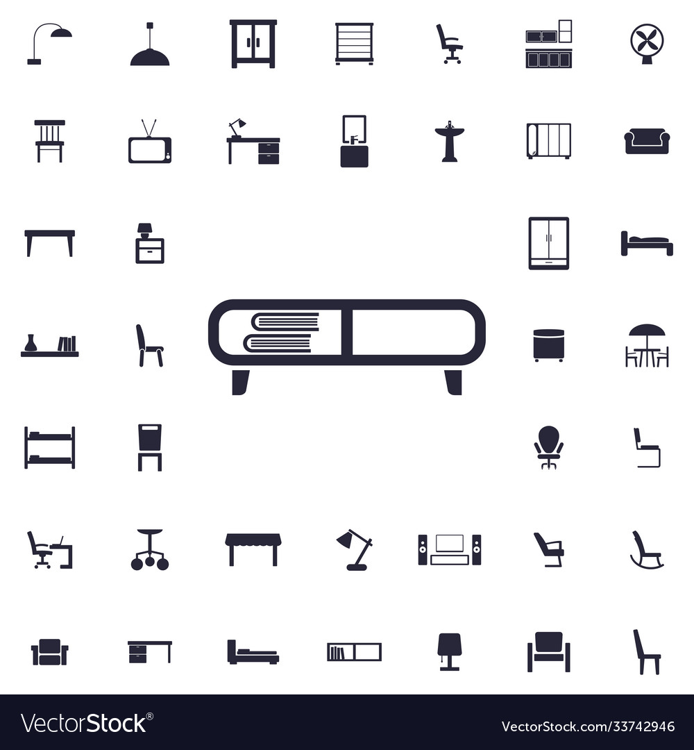 Coffee table icon Royalty Free Vector Image - VectorStock