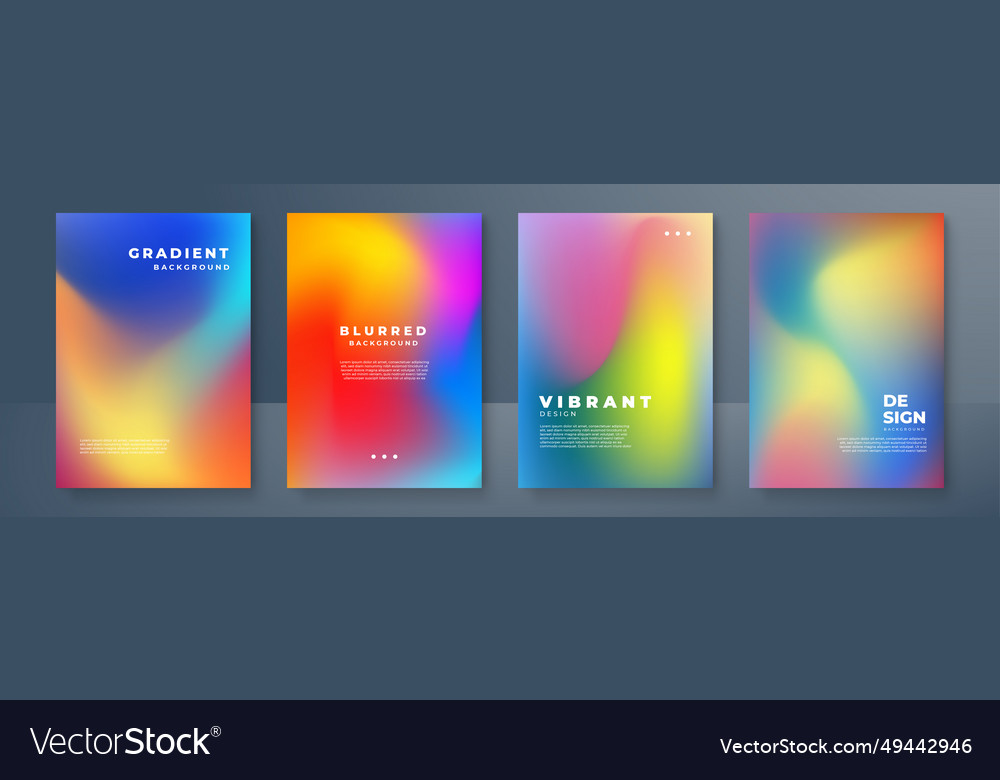 Cover gradient design set a4 abstract color Vector Image