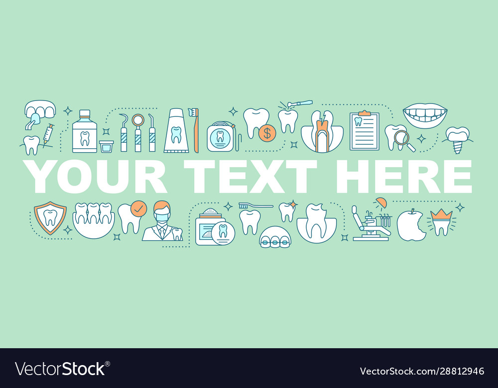 Dentistry word concepts banner Royalty Free Vector Image Dentistry word concepts banner Royalty Free Vector Image