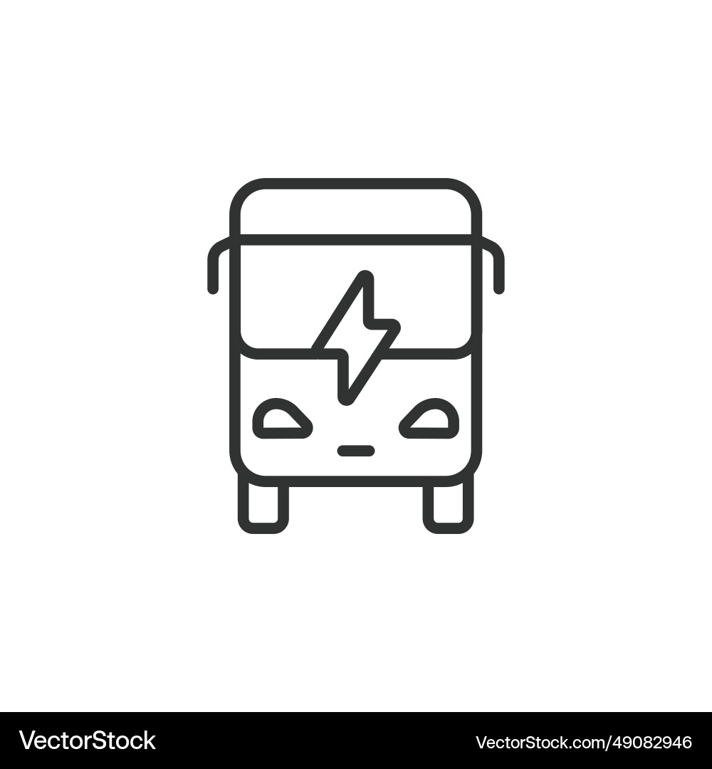 Electrical bus line icon hybrid vehicles eco Vector Image