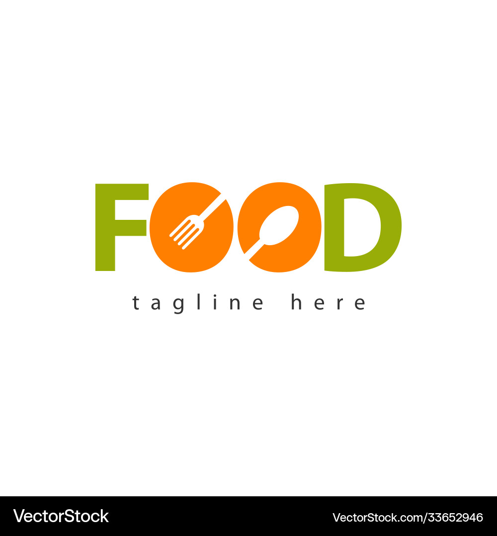 Food logo template design Royalty Free Vector Image