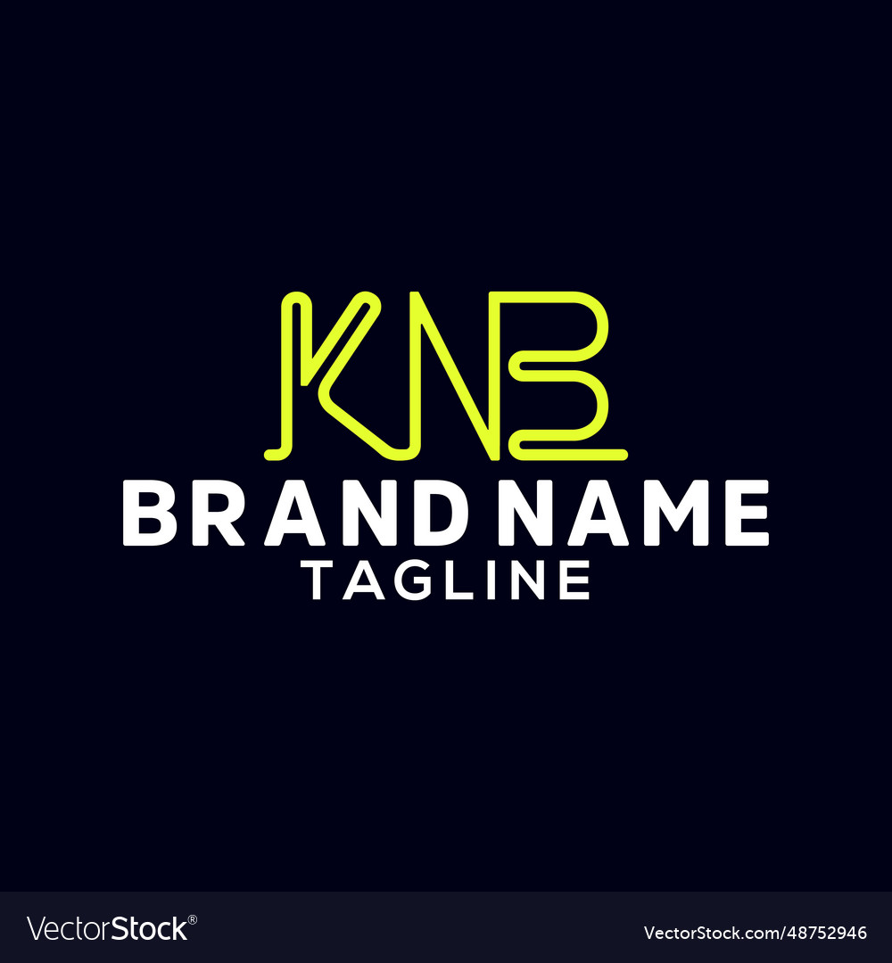 Initial letter knb logo template design Royalty Free Vector