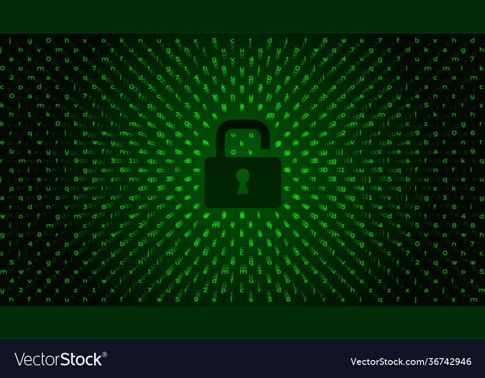 Matrix digital binary code background hacking Vector Image