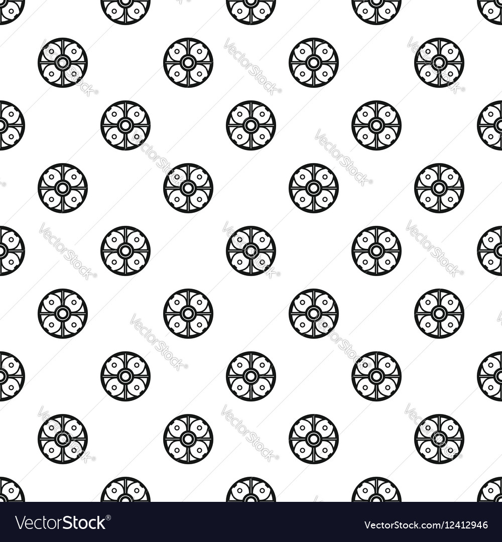 Round battle shield pattern simple style Vector Image