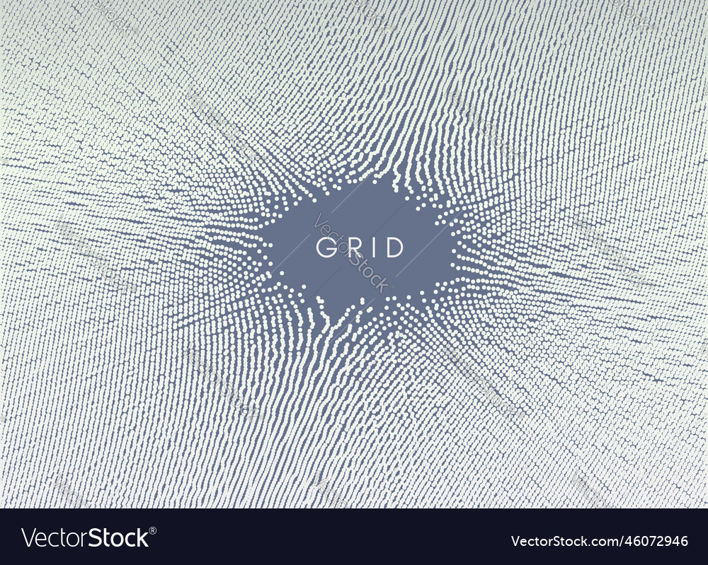 Small particles strive out of center array Vector Image