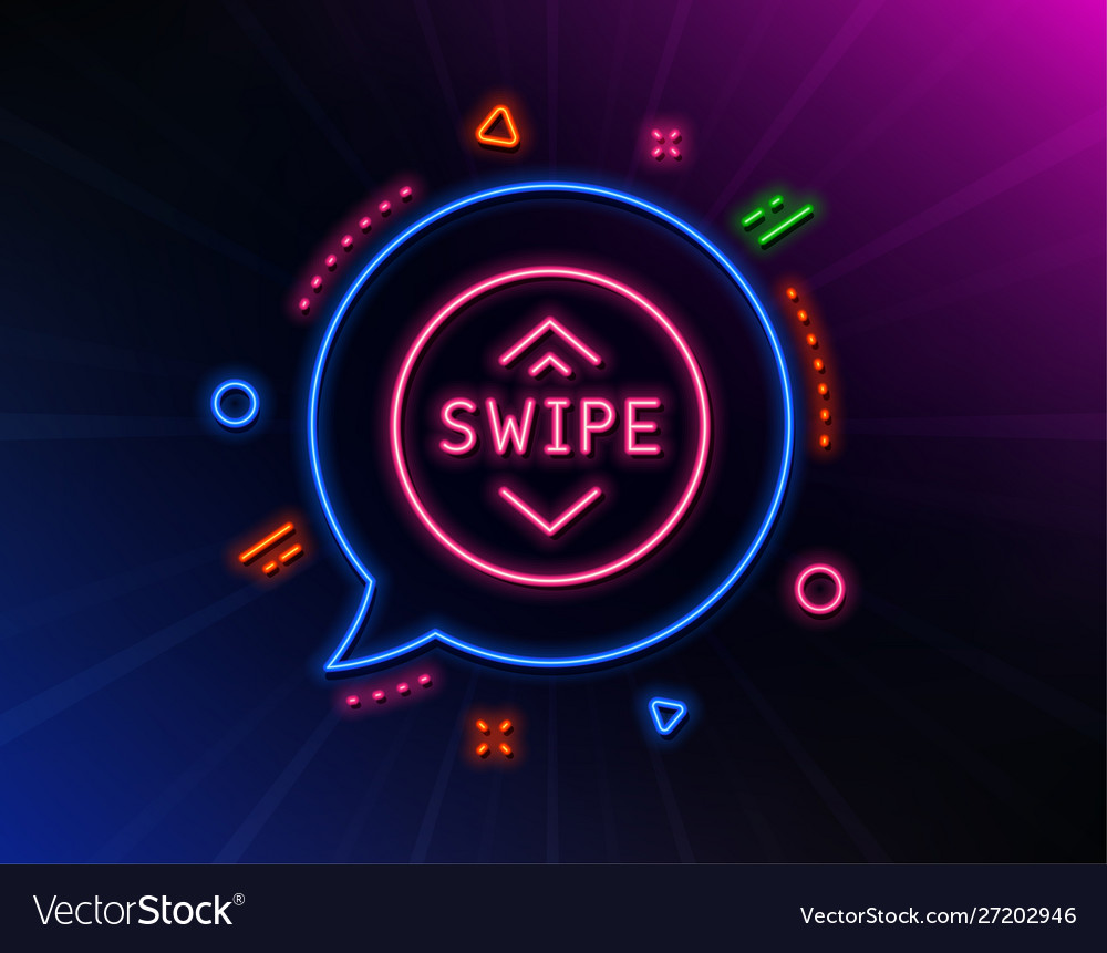 Swipe up button line icon scrolling arrow sign Vector Image