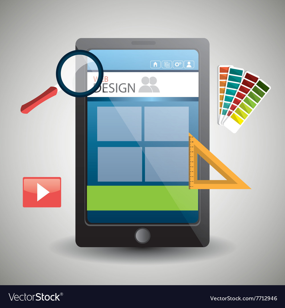 Web development design Royalty Free Vector Image