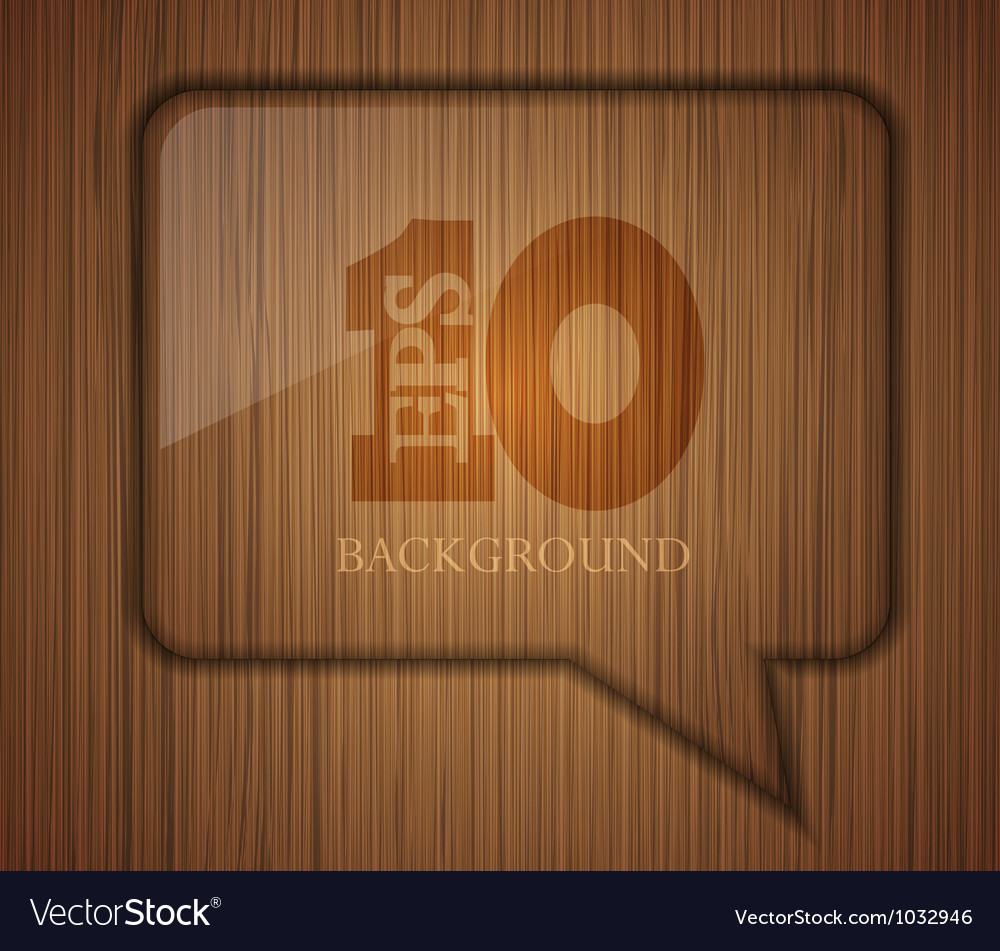 Wood texture speech bubble Royalty Free Vector Image