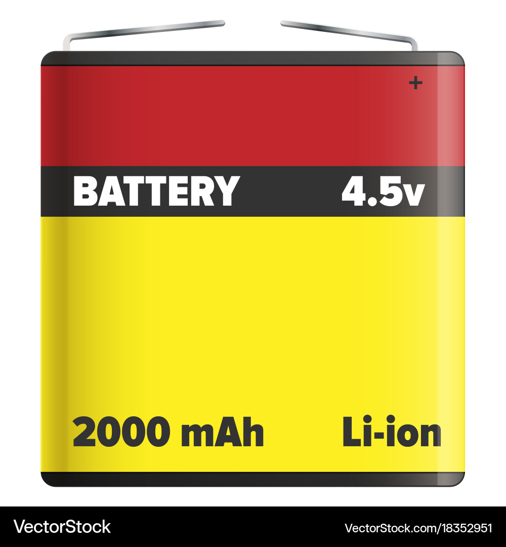 Battery pack li-ion or lithium-ion isolated white Vector Image