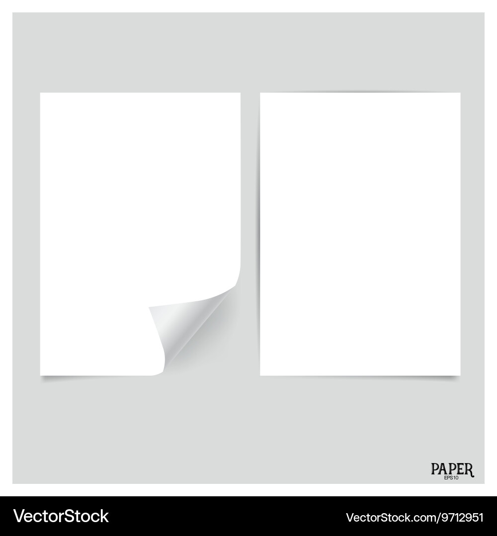 Collection of white papers ready for your message Vector Image