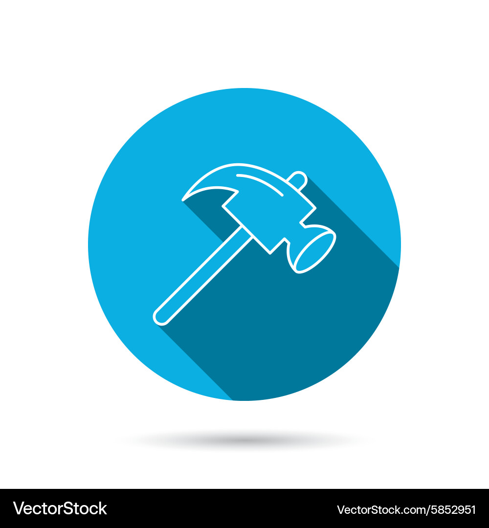 Hammer icon repair or fix sign Royalty Free Vector Image