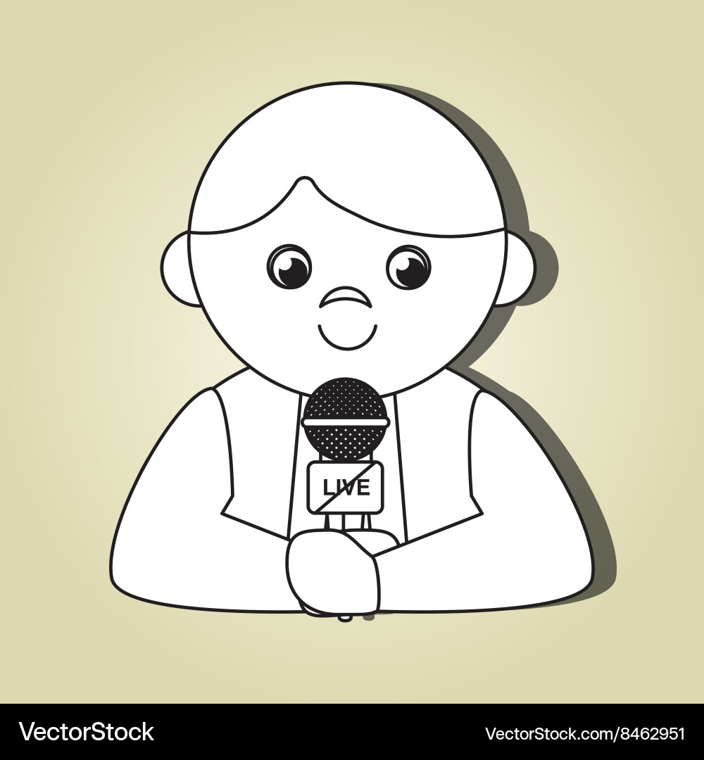 News reporter design Royalty Free Vector Image