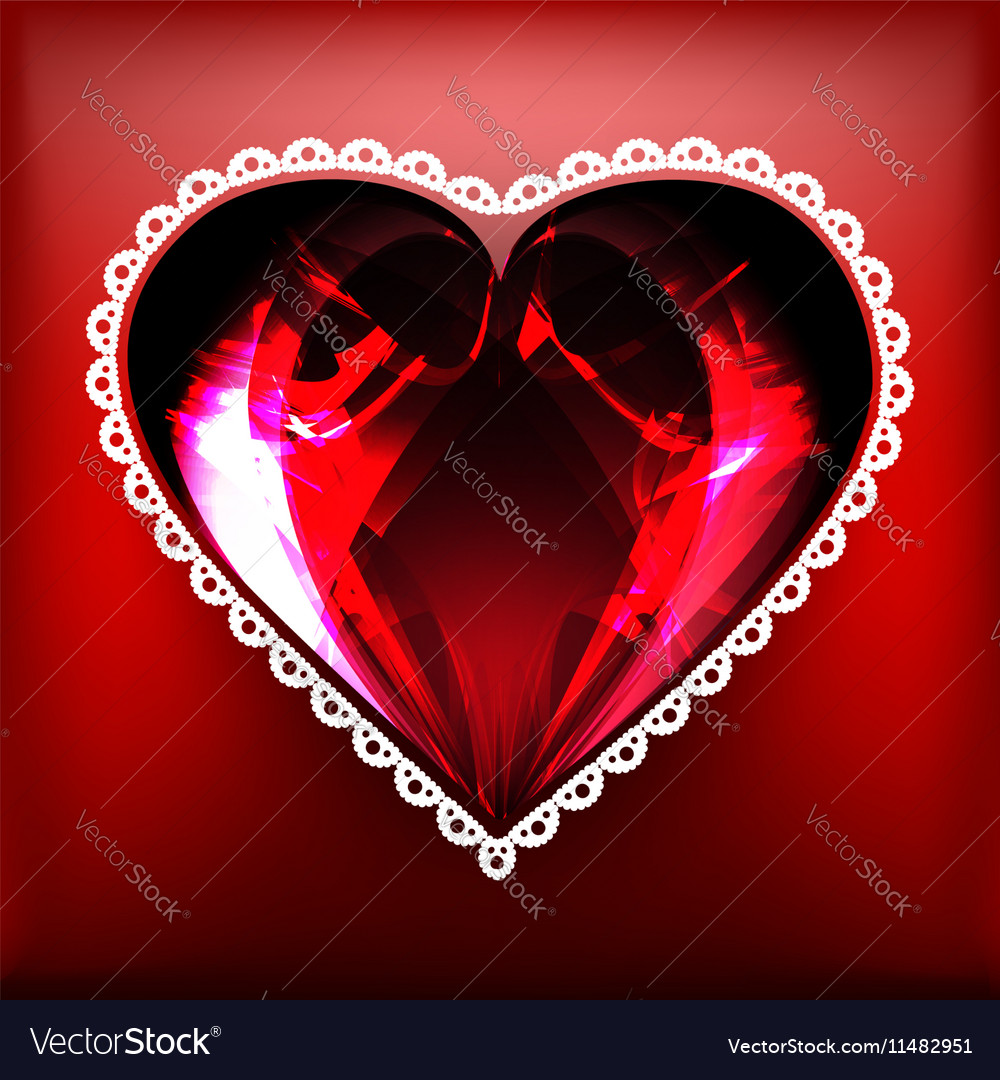 Ruby heart Royalty Free Vector Image - VectorStock
