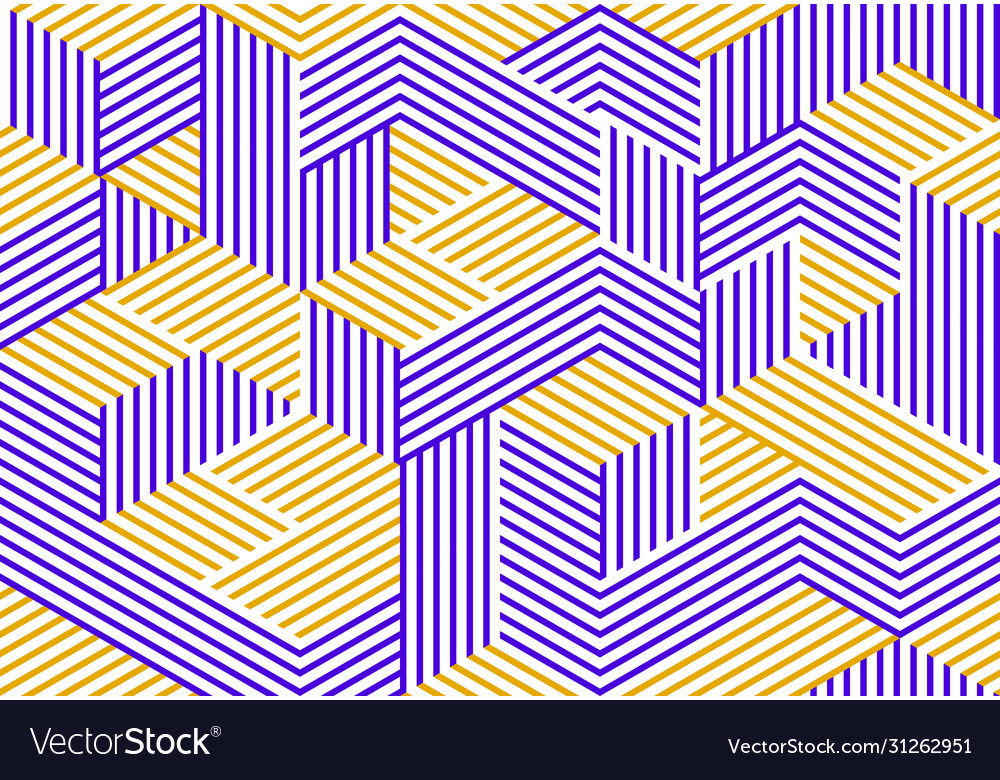 Seamless cubes background lined boxes repeating Vector Image
