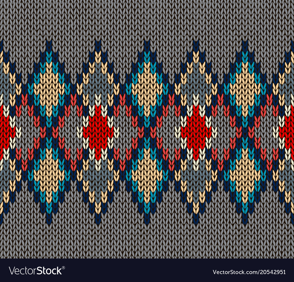 Seamless knitted pattern Royalty Free Vector Image