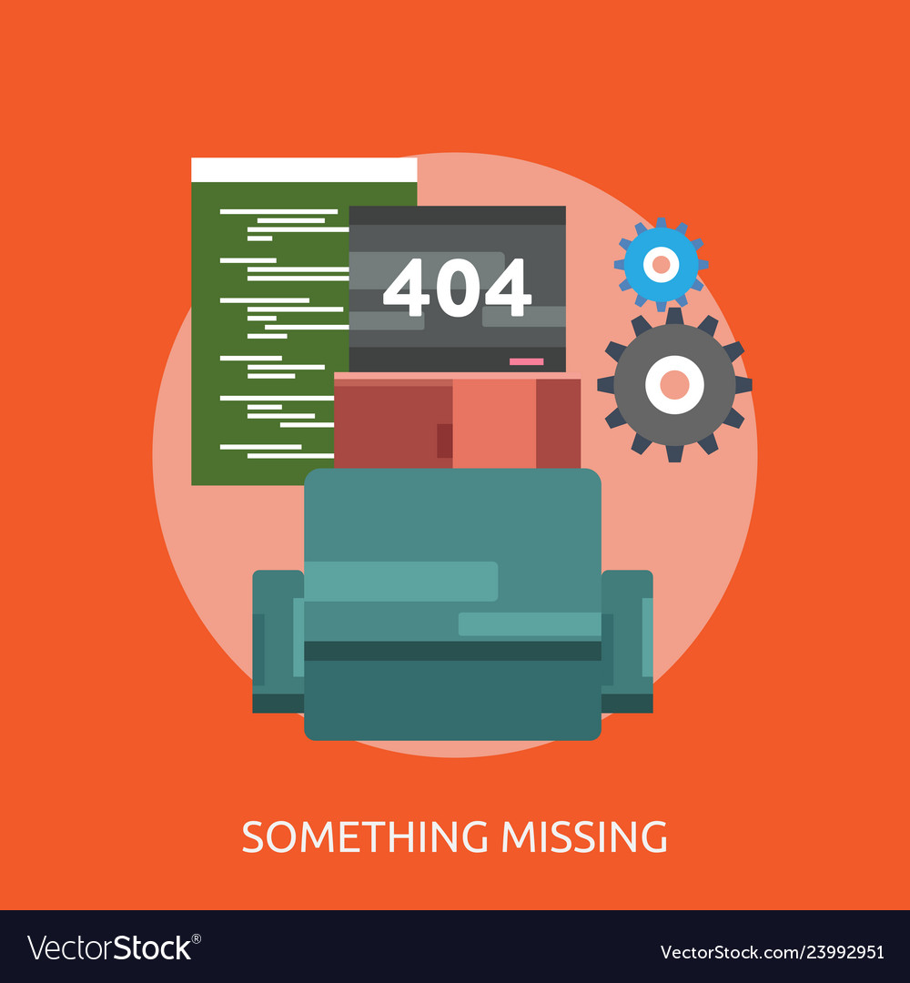 Something missing conceptual design Royalty Free Vector