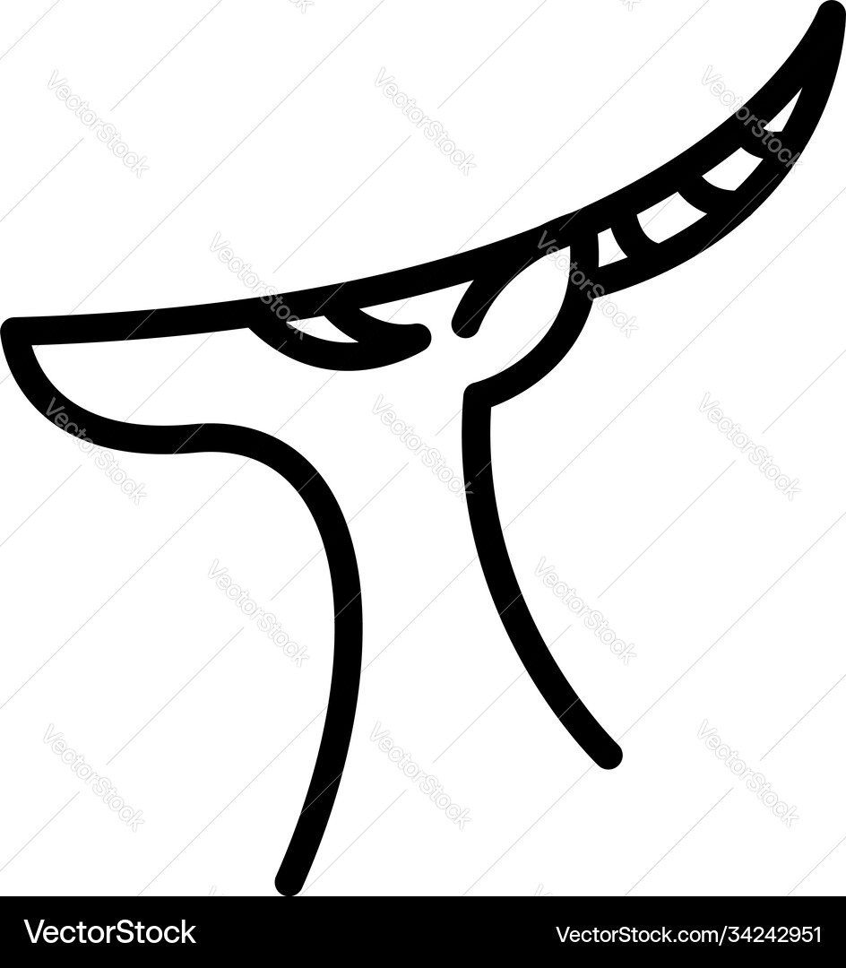 Springbok gazelle icon outline style Royalty Free Vector