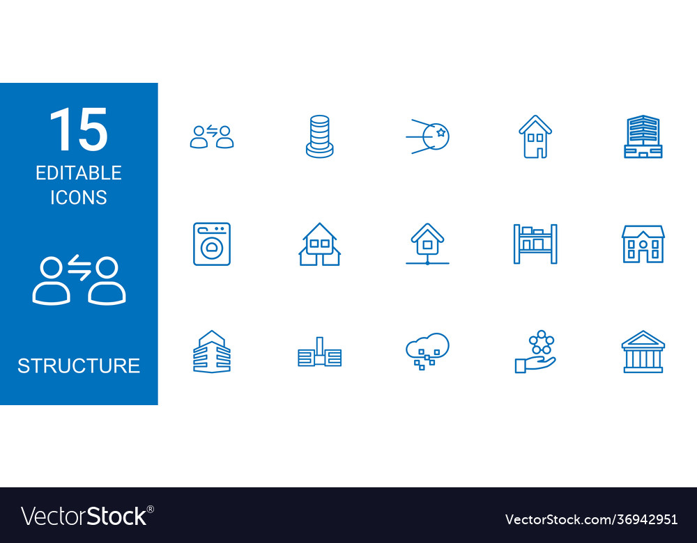 Structure icons Royalty Free Vector Image - VectorStock