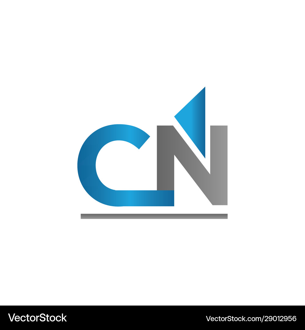 Abstract logo letter cn for business Royalty Free Vector