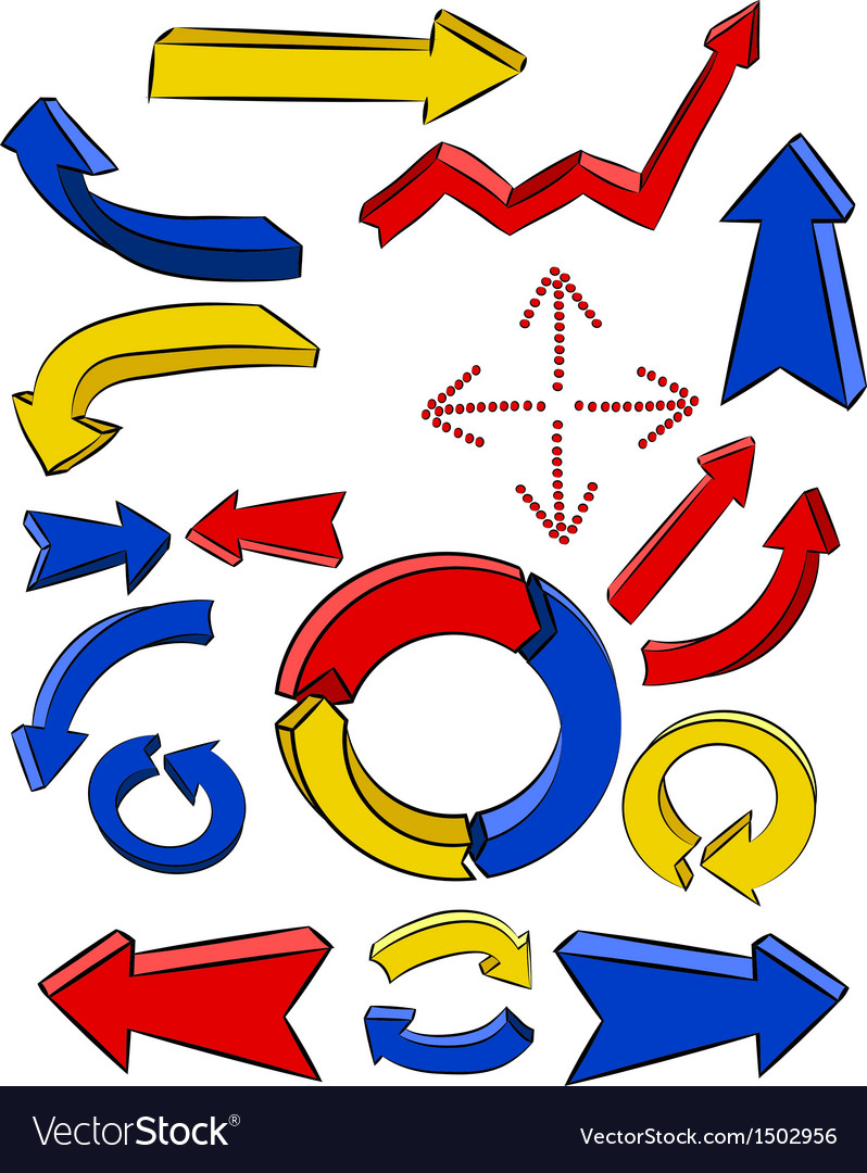 Arrows set Royalty Free Vector Image - VectorStock