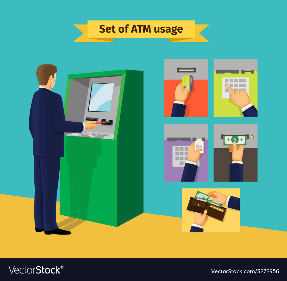 Atm machine Royalty Free Vector Image - VectorStock