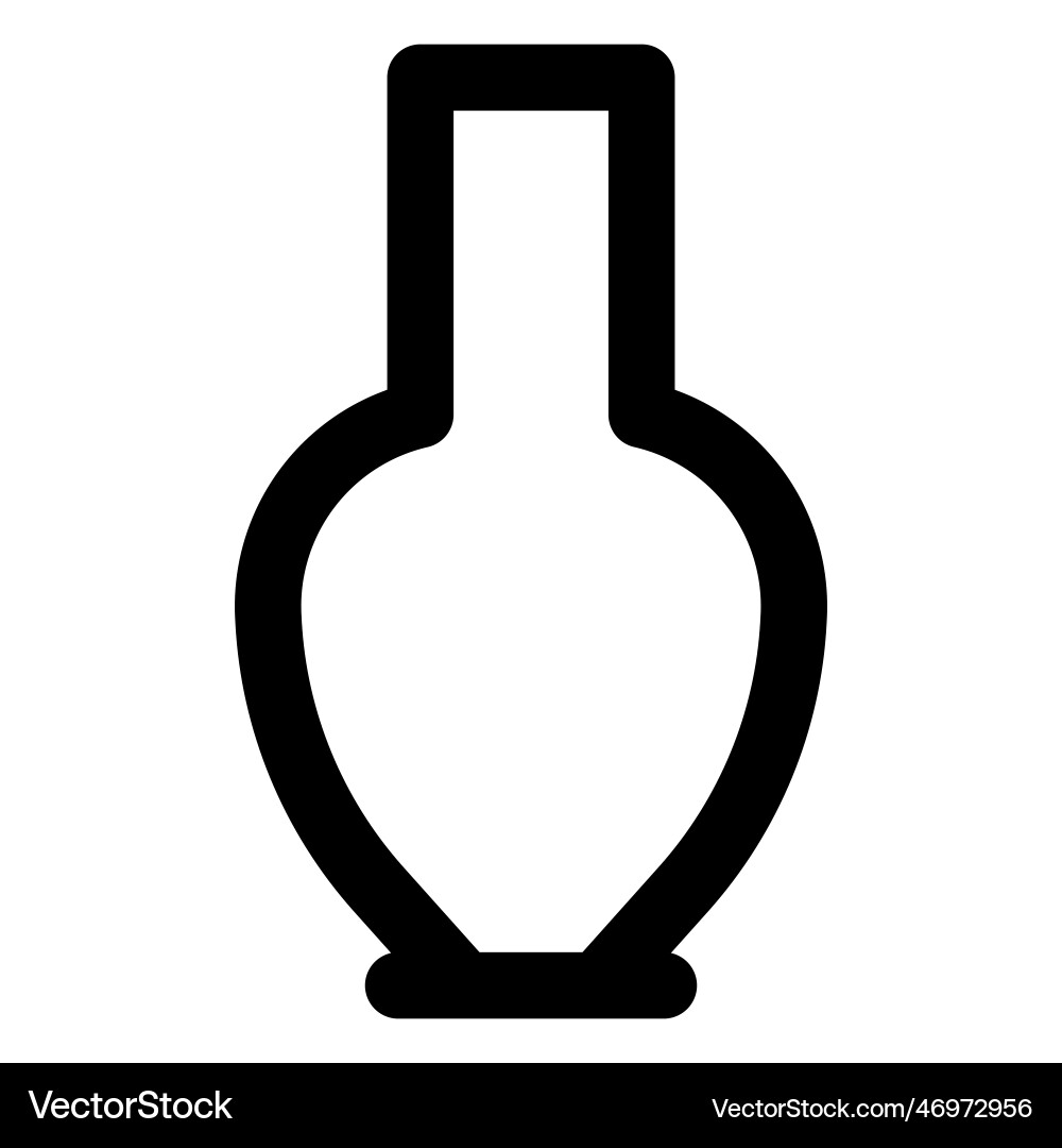 Bud vase used as an ornament Royalty Free Vector Image