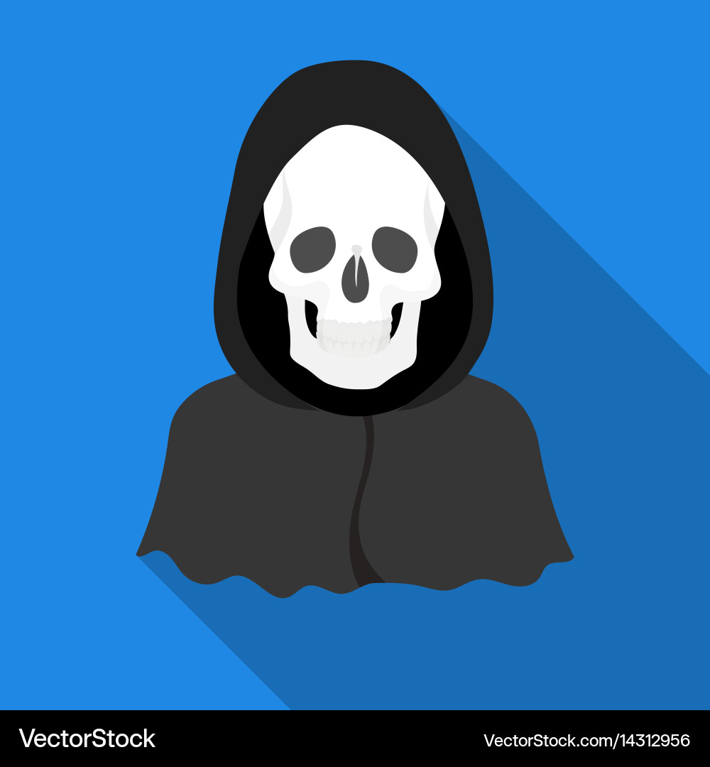 Death icon in flat style isolated on white Vector Image