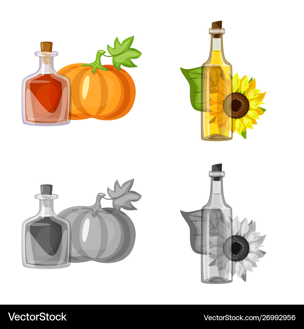 Design healthy and vegetable sign set Royalty Free Vector
