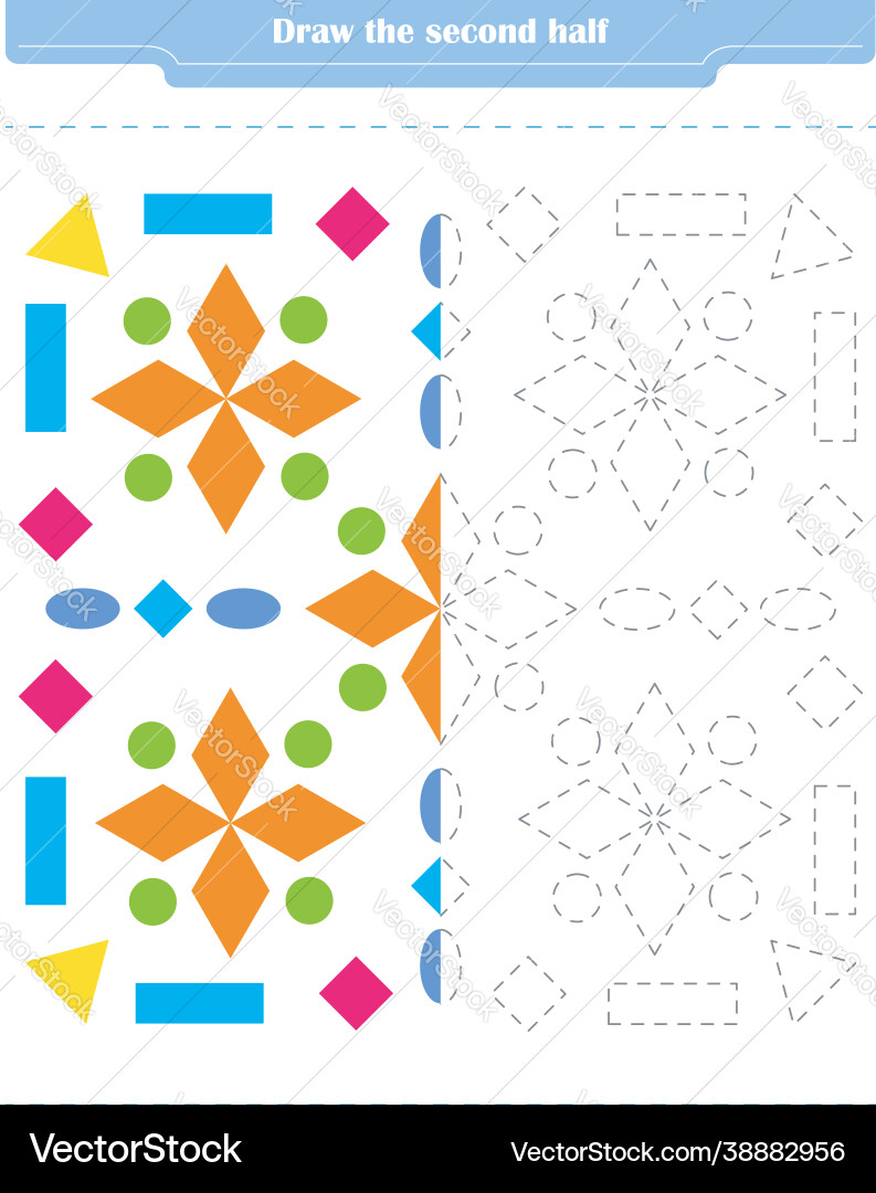 Educational game for children circle and color Vector Image
