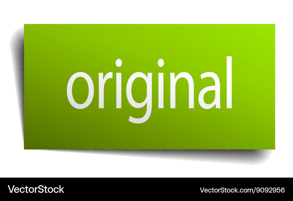 Original square paper sign isolated on white Vector Image