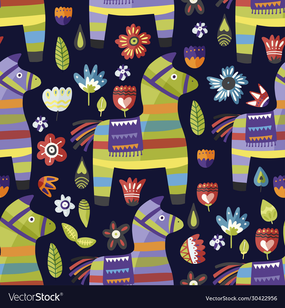 Pinata seamless pattern Royalty Free Vector Image