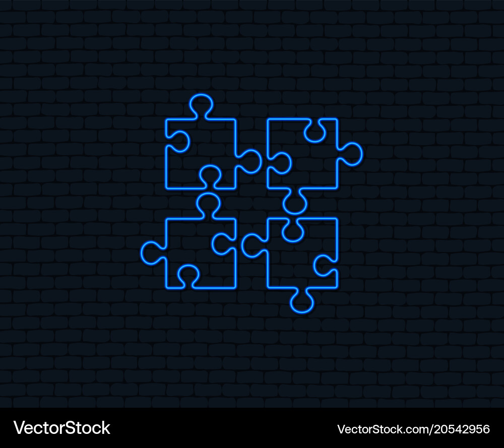 Puzzles pieces sign icon strategy symbol Vector Image