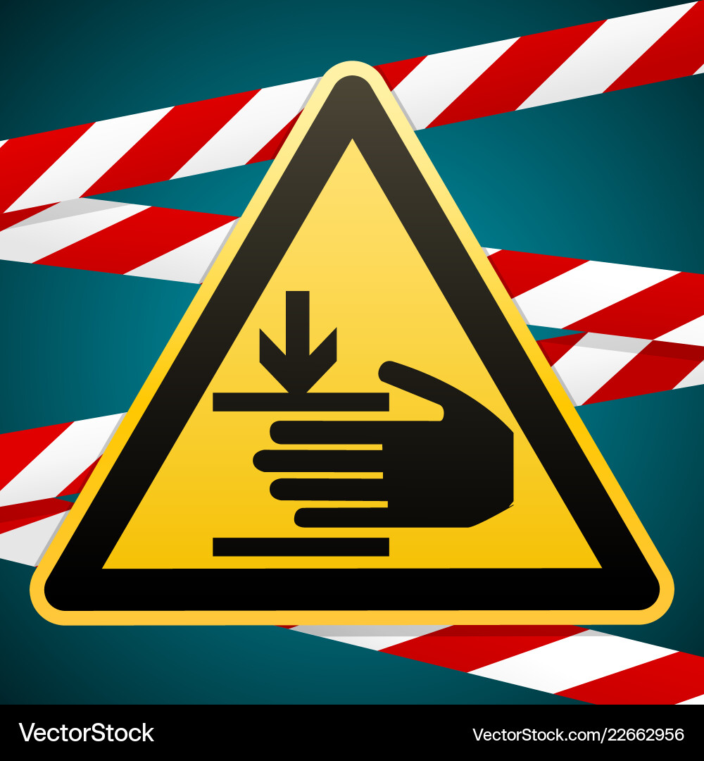 Safety signcaution hands may be injured Royalty Free Vector