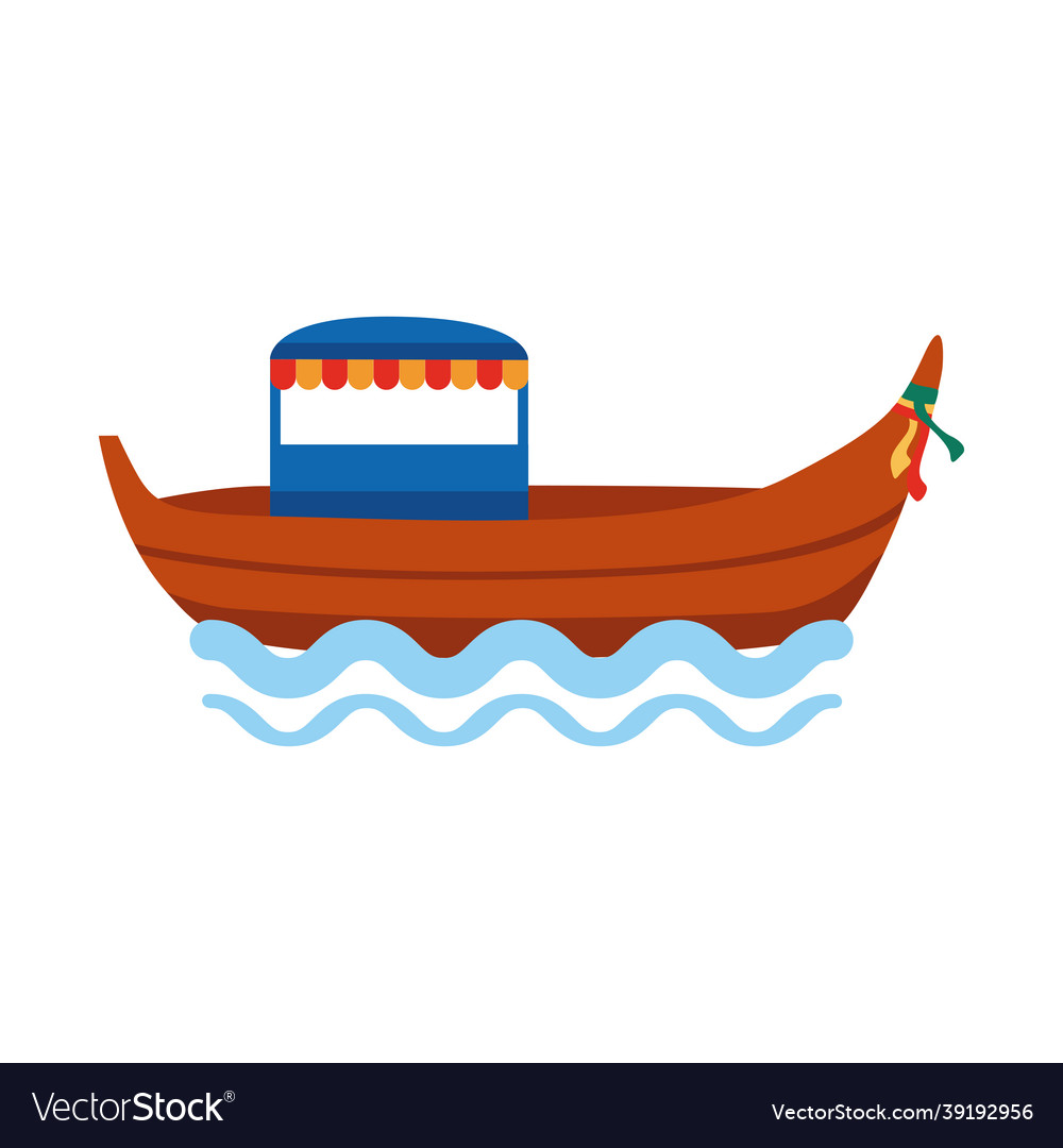 Thailand boat transport Royalty Free Vector Image