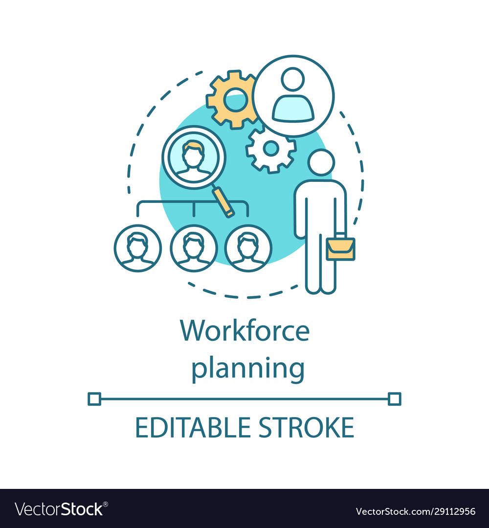Workforce Planning Concept Icon Royalty Free Vector Image