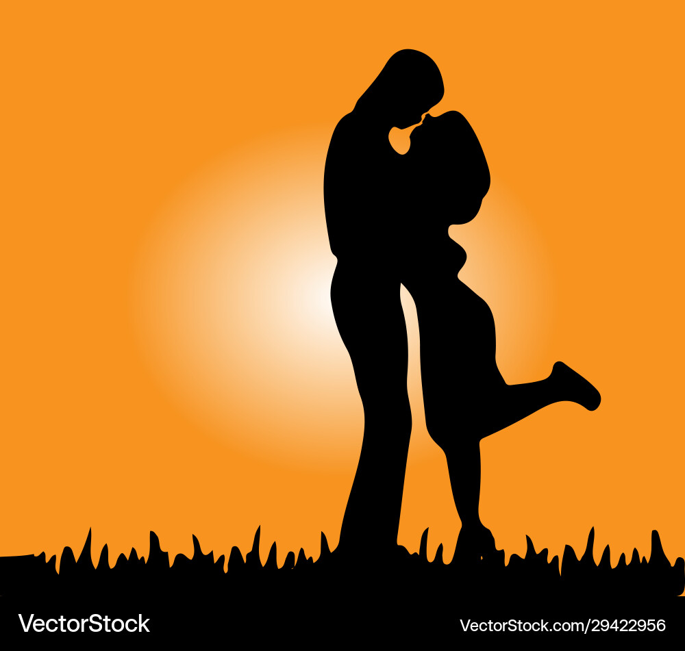 Young couple in love fo Royalty Free Vector Image
