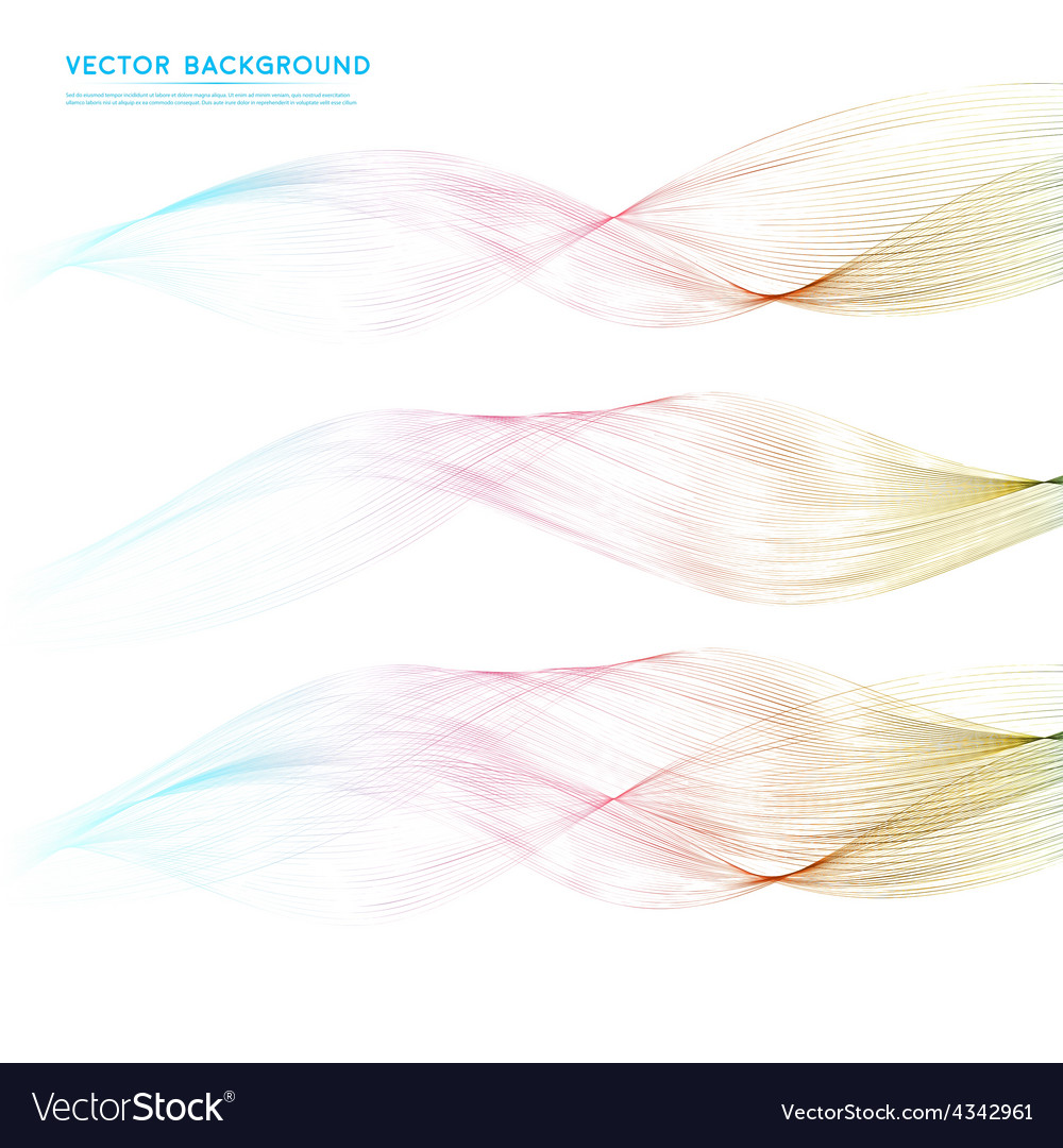 Abstract color waves design element Royalty Free Vector