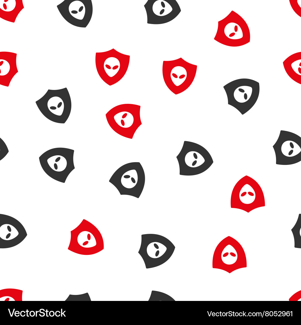 Alien protection flat seamless pattern Royalty Free Vector