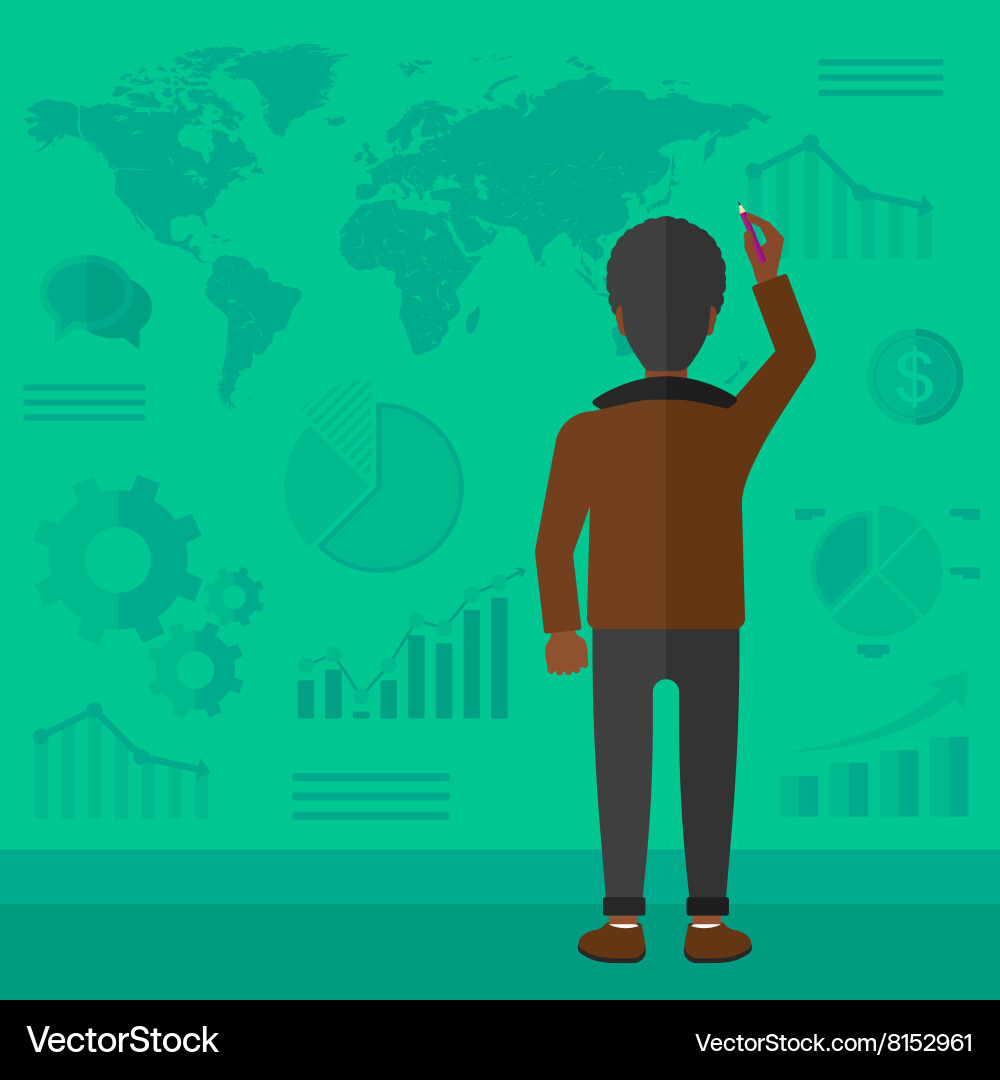 Businessman Presenting Report Royalty Free Vector Image