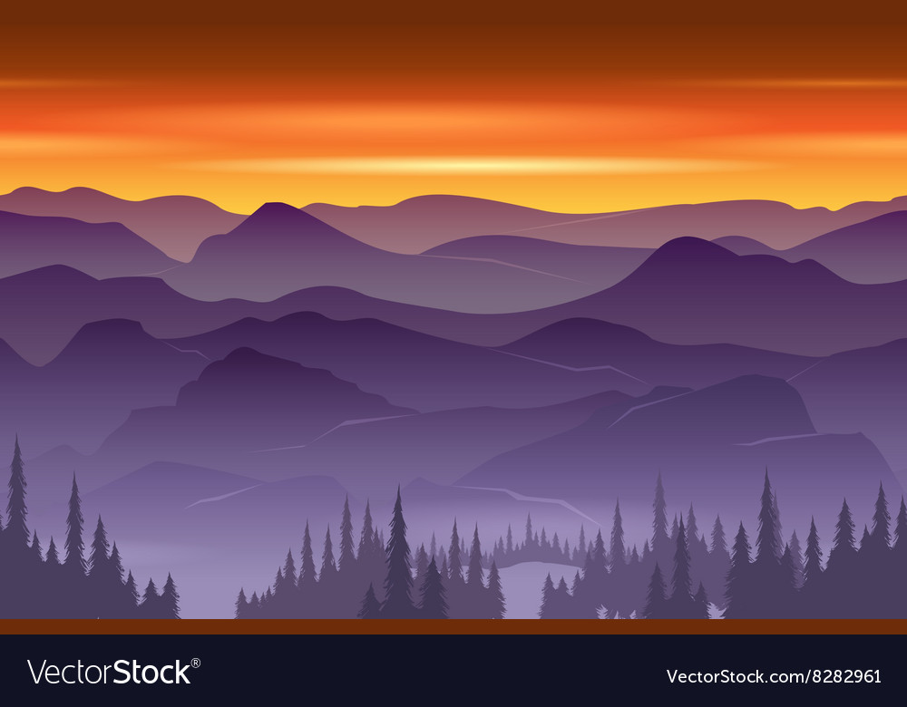 Mountains seamless background Royalty Free Vector Image