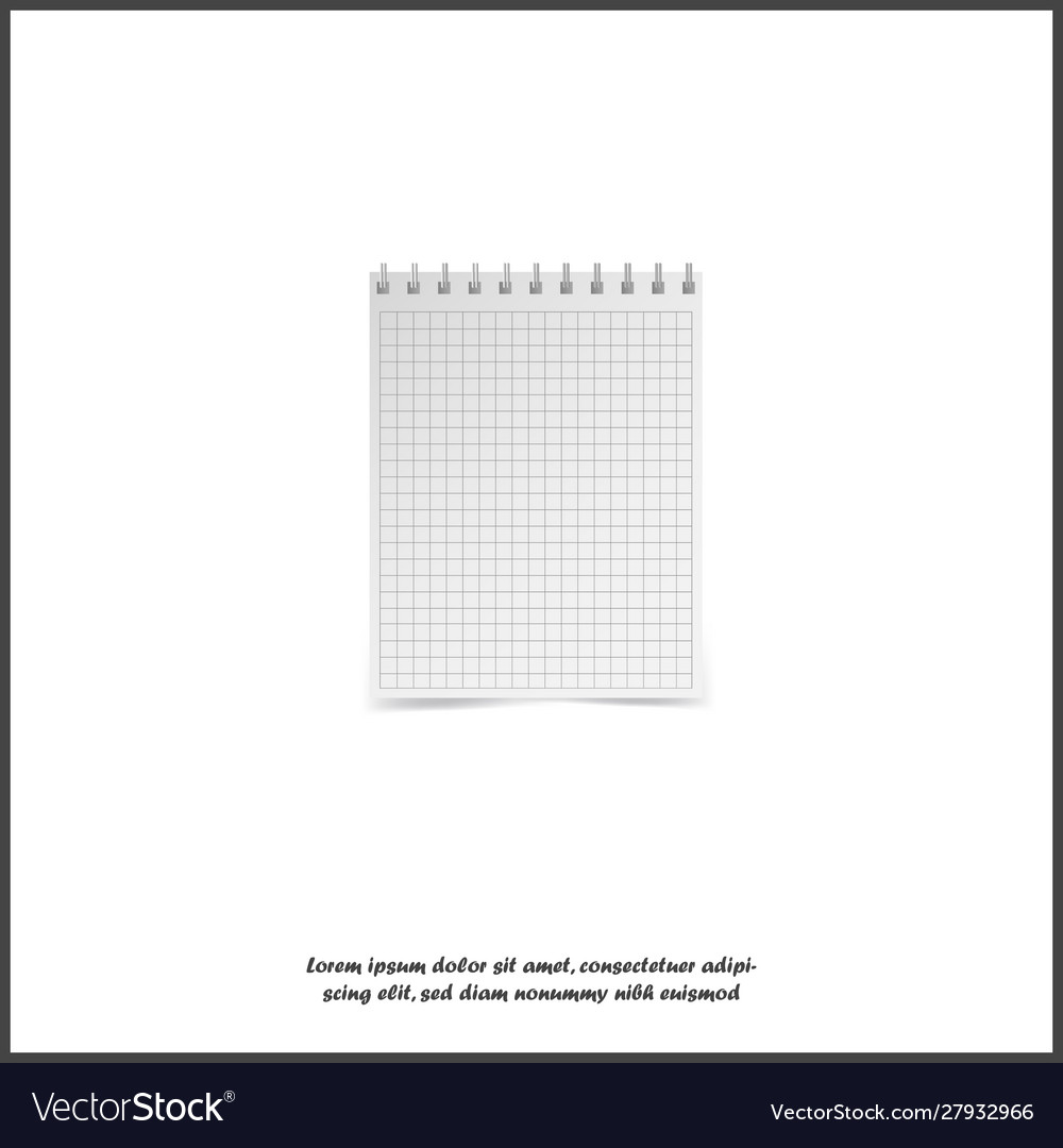 A realistic school notebook vertical blank Vector Image